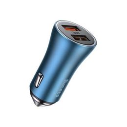 Baseus Golden Contactor Pro car charger 2x USB 40W (blue)