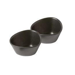 LindDNA - Curve Stoneware Schale S, 0.2 l, schwarz (2er-Set)