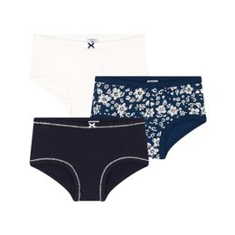 Petit Bateau - Slip FLOWER 3er Pack in bunt, Gr.122/128