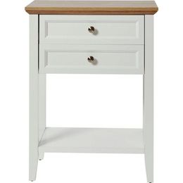 Jahnke Konsolentisch CLASSIC CONSOLE 60, Konsolentisch, Beistelltisch, 2 Schubladen und 1 Ablage, 60x34x78 cm, weiß