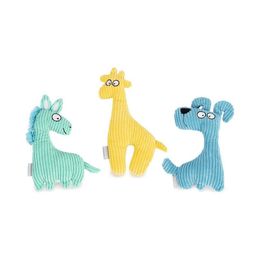 Beeztees Spielknochen Hundespielzeug gerippt Giraffe gelb