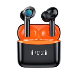 OKWISH Kopfhörer Bluetooth 5.3 In Ear Headset Ohrhörer Bluetooth Kabellos Bluetooth-Kopfhörer (mit 4 ENC Mikrofon