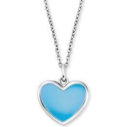 Herzengel Kette mit Anhänger Schmuck Geschenk, Little Heart, Herz, HEN-HEART-06, HEN-HEART-13, mit Emaille, blau|silberfarben
