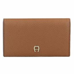 Aigner Delia Geldbörse RFID Schutz Leder 13 cm cognac brown