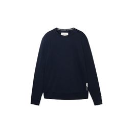 Tom Tailor Herren Basic Sweatshirt, blau, Uni, Gr. XL