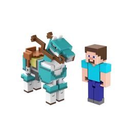 Mattel Minecraft Steve And Armored Horse Figures 8cm
