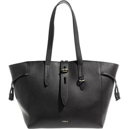 Furla Shopper, Leder, Emblem, für Damen, schwarz