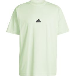 Adidas T-Shirt, Logo-Detail, für Herren, grün, M