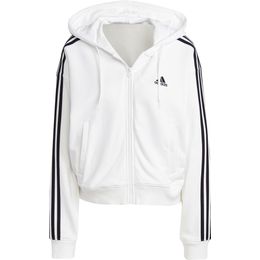 Adidas Sweatjacke, Baumwolle, Logo-Detail, sportiv, für Damen, weiß, M