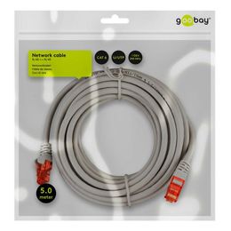 Cat 6 patch cable, u/utp, grey, 5 m - cca material (72577) - goobay