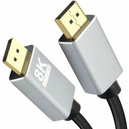 Anschlusskabel, DisplayPort Stecker/Stecker, premium 8K, 2,0m, schwarz (288444) - helos
