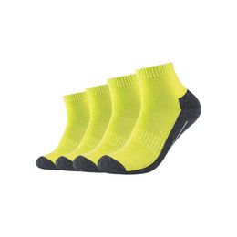 Camano Sportsocken (Packung, 4-Paar) Feuchtigkeitsregulierend, gelb