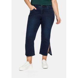 sheego Bootcut-Jeans Große Größen in 7/8-Länge mit hoch geschlitztem Saum, blau
