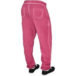 Urban Classics Stoffhose Urban Classics Damen Ladies Spray Dye Sweatpant (1-tlg), rosa