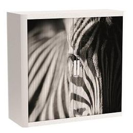 PAPERFLOW easyOffice Black & White Rollladenschrank 61258 2 Fachböden 110,0 x 41,5 x 104,0 cm