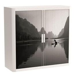 PAPERFLOW easyOffice Black & White Rollladenschrank 61242 2 Fachböden 110,0 x 41,5 x 104,0 cm