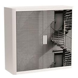 PAPERFLOW easyOffice Black & White Rollladenschrank 62320 2 Fachböden 110,0 x 41,5 x 104,0 cm