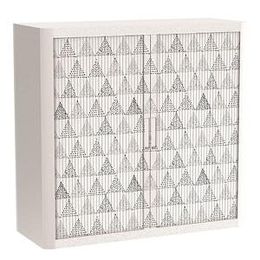 PAPERFLOW easyOffice Black & White Rollladenschrank 60548 2 Fachböden 110,0 x 41,5 x 104,0 cm