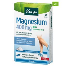 Kneipp 2er-Set: Nahrungsergänzungsmittel "Magnesium 400", je 30 Tabletten/37 g