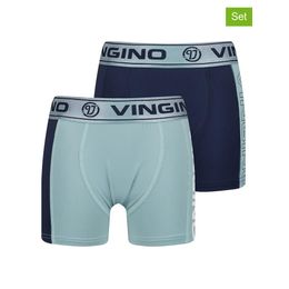 Vingino 2er-Set: Boxershorts "Hydro" in Blau - 110/116