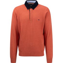 Fynch-Hatton® Pullover "Rugby Knit", Polokragen, Casual-Fit, für Herren, rot, XL