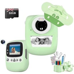 OKA KinderKamera - Sofortbildkamera DigitalKamera Print 1080P Kinderkamera (30 MP