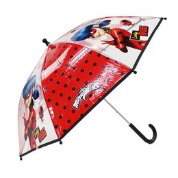 Vadobag Stockregenschirm Stockschirm rot & transparent Miraculous Ladybug Kinder Regenschirm