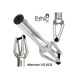 Ethic DTC Stuntscooter Ethic DTC Merrow V3 Stunt-Scooter Gabel SCS 187g Raw Silber