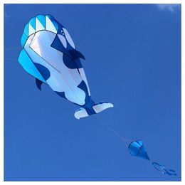 Tidyard Flug-Drache 3D Kite Riesiger rahmenloser Riesenwal