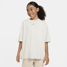 Nike Sportswear extragroßes T-Shirt für ältere Kinder (Mädchen) - Grau