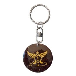 Saraswati Schlüsselanhänger Schlüsselanhänger "Chakra Buddha" Coconut lackiert 3