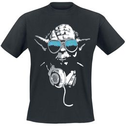 Star Wars Yoda Cool T-Shirt schwarz in L