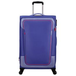 American Tourister® Koffer PULSONIC Spinner 80, 4 Rollen, Reisekoffer Weichschalenkoffer Koffer groß TSA-Schloss, lila