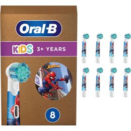 Oral-B Aufsteckbürste Kids Spiderman, für elektrische Zahnbürste, für Kinder ab 3 Jahren, 8 Stück, bunt