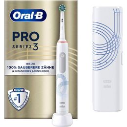 Oral-B Elektrische Zahnbürste Pro 3 3500 Special Edition, Aufsteckbürsten: 1 St., 360°-Andruckkontrolle, weiß