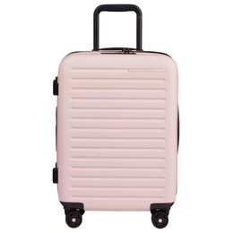 Samsonite Koffer STACKD 55 exp, 4 Rollen, Handgepäck-Koffer Reisekoffer TSA-Zahlenschloss USB-Schleuse, rosa