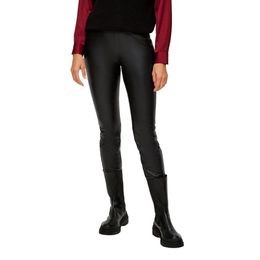 s.Oliver Leggings in Leder-Optik und Extra Slim, schwarz