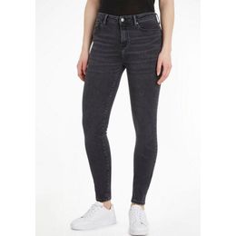 Tommy Hilfiger Skinny-fit-Jeans TH FLEX COMO SKINNY RW GYA (TH FLEX COMO SKINNY RW) mit Tommy Hilfiger Logo-Badge, blau