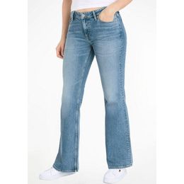 Tommy Jeans Bequeme Jeans mit Ledermarkenlabel, blau