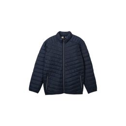 Tom Tailor Herren Plus - Lightweight Jacke aus recyceltem Polyester, blau, Uni, Gr. 2XL