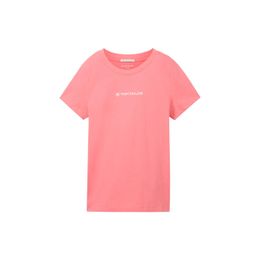Tom Tailor Mädchen T-Shirt mit Bio-Baumwolle, rosa, Logo Print, Gr. 152