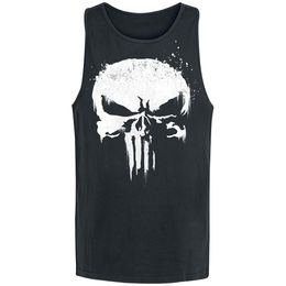The Punisher Sprayed Skull Logo Tank-Top schwarz in M