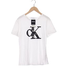 Calvin Klein Jeans Damen T-Shirt, weiß, Gr. 38