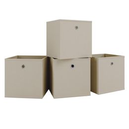 Vcm Vcm 4er-Set Faltbox Klappbox "Boxas (Farbe: Weiß)