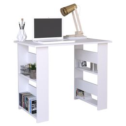 Vcm Holz Schreibtisch Computertisch Arbeitstisch Bürotisch Büro Tisch Efilo (Farbe: Weiß)