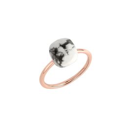 JAMELLI Ring 925/- Sterling Silber Howlith weiß Glänzend 2,43ct. (Größe: 058 (18,5))