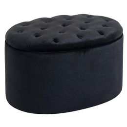 HOMCOM Sitzbank ovalförmig mit Stauraum (Farbe: schwarz)