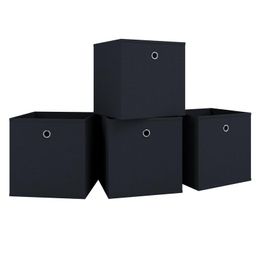 Vcm Vcm 4er-Set Faltbox Klappbox "Boxas (Farbe: Schwarz)