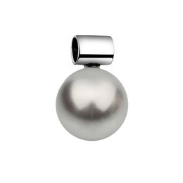NENALINA Anhänger Basic synthetische Perle 925 Silber (Farbe: Grau)
