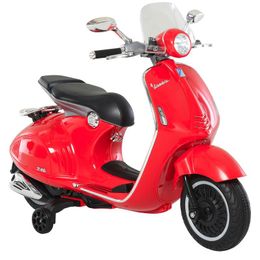 HOMCOM Elektrisches Kindermotorrad als Vespa (Farbe: rot)